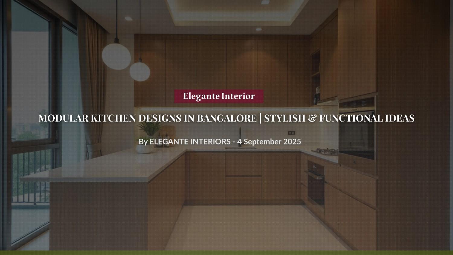Modular Kitchen Designs in Bangalore | Stylish & Functional Ideas ...